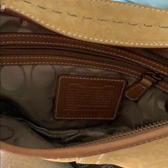 Coach | Bags | Beige Suede Coach Purse | Poshmark